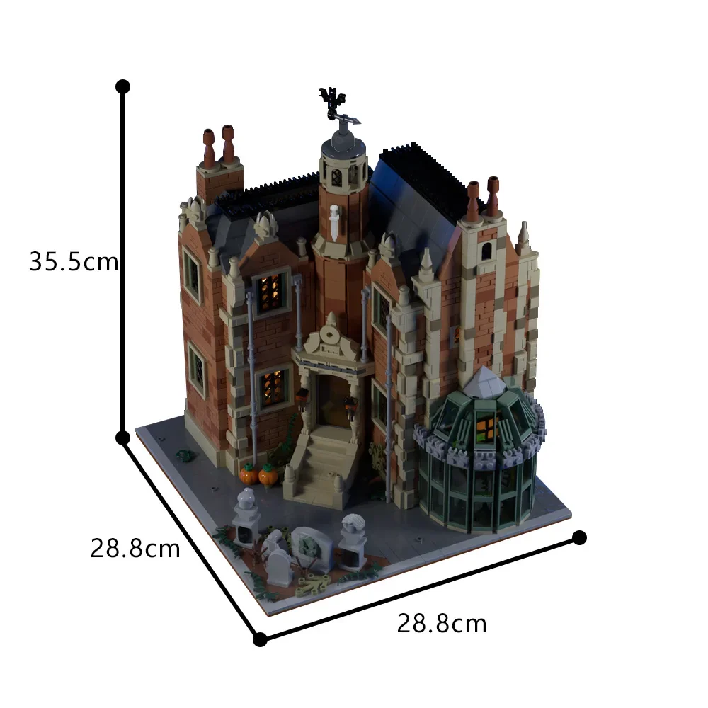 2098 new MOC modular haunted house model horror haunted house Halloween ...