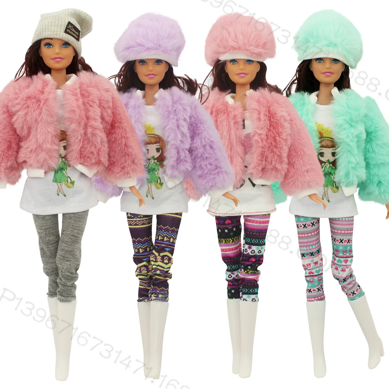 1set-New-Doll-Clothes-Plush-Jacket-Fashionable-Suit-Skirt-Hat-Suitable ...
