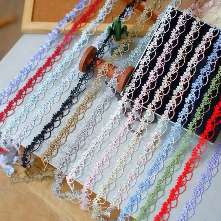 2-Yards-Lace-Ribbon-Trims-Costume-Trimmings-Colorful-Dress-Applique ...