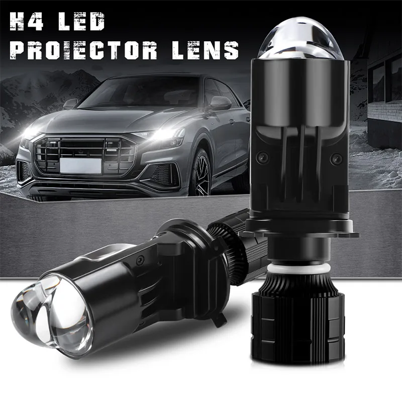90W Auto Lamp Mini Lens LED H4 Bulbs Headlight High Beam Low Beam H4 ...