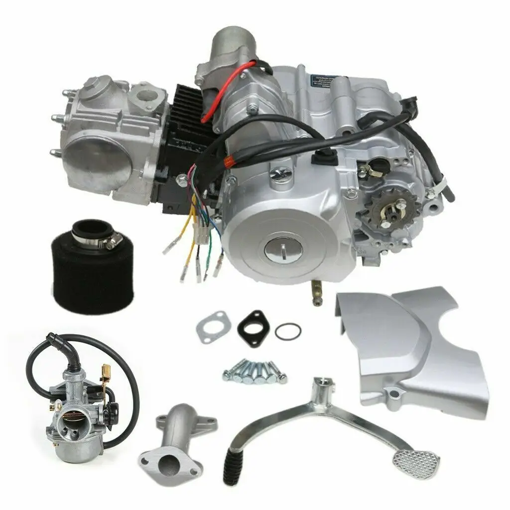 TDPRO-Motorcycle-125cc-4-Stroke-Semi-Auto-Engine-Motor-kit-w-Reverse ...