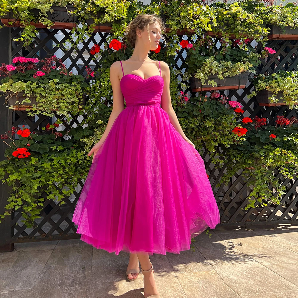 Arietta-Fuchsia-Tulle-Midi-Prom-Dresses-Sweetheart-Spaghetti-Straps-A ...