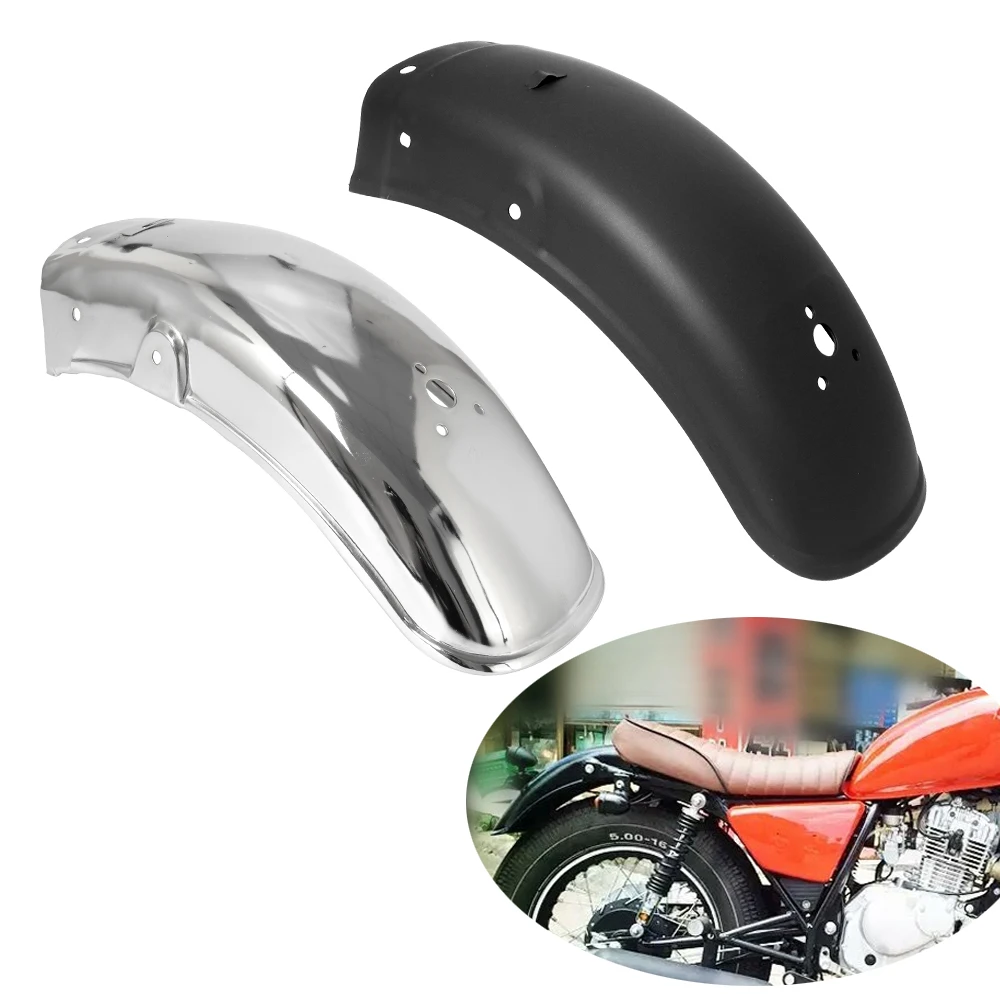 1pcs-Black-Chrome-Motorcycle-Retro-Rear-Fender-Mud-Splash-Guard-Flaps ...