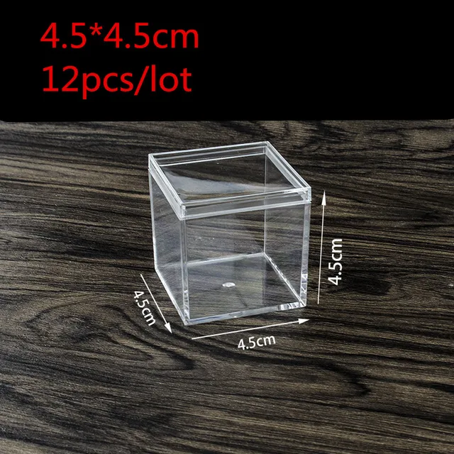 12pcs Acrylic Candy Box Goodie Bags Clear Chocolate Plastic Wedding ...