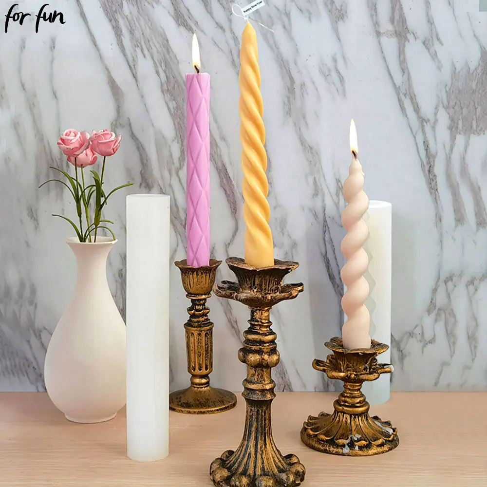 For-Fun-Long-Rod-Spiral-Candle-Silicone-Mold-DIY-Church-Candles-Making ...