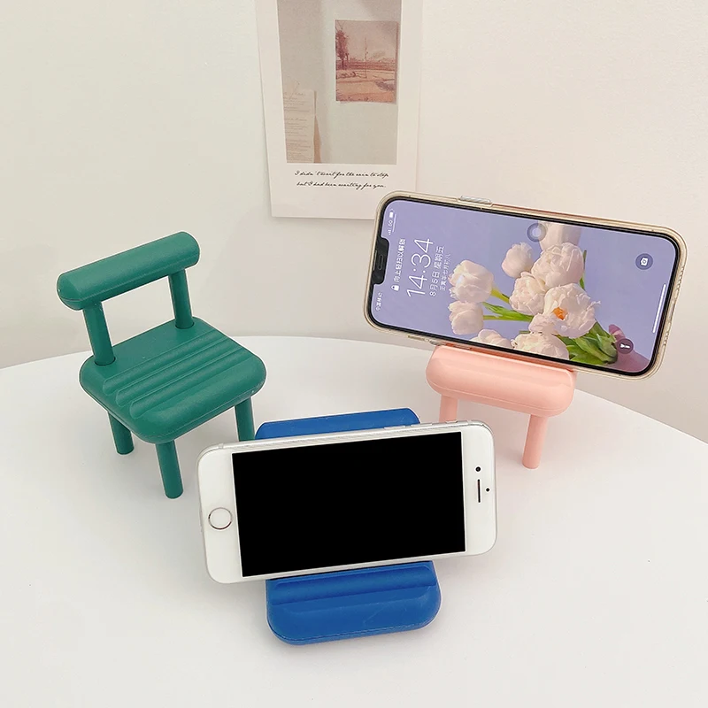 Creative-Small-Stool-Mobile-Phone-Bracket-Foldable-Chair-Phone-Rack ...