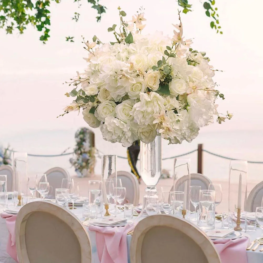 Artificial-table-centerpiece-flower-ball-silk-Roman-flower-pot-wedding ...