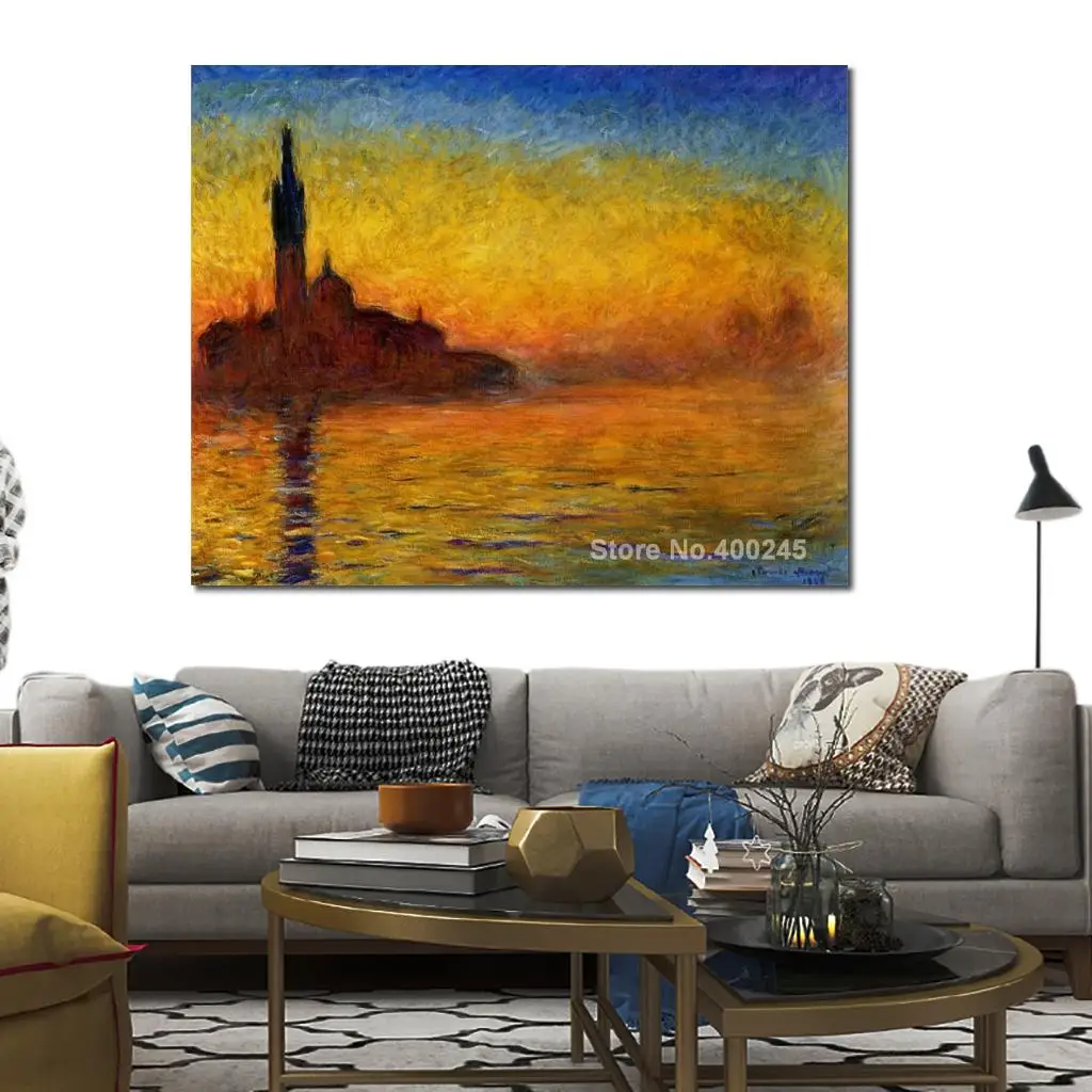 Large Twilight Venice Claude Monet
