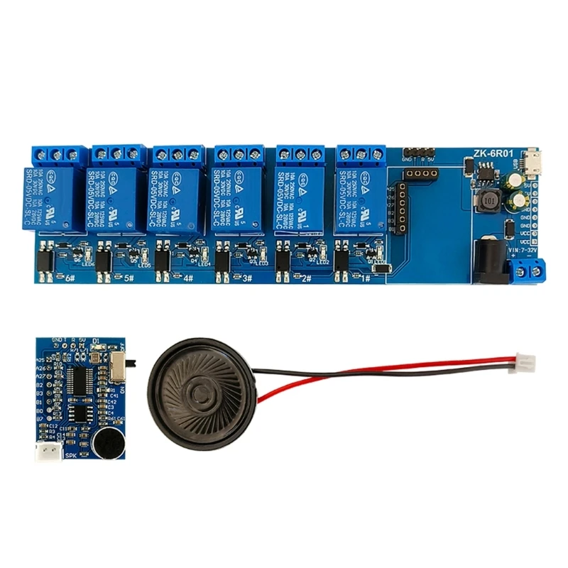 57eb High Accuracy Voice Speech Recognition Module 6 Channel Relay ...