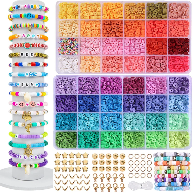 Ensemble-de-perles-en-argile-polym-re-pour-bracelet-Boho-perles-en-or ...