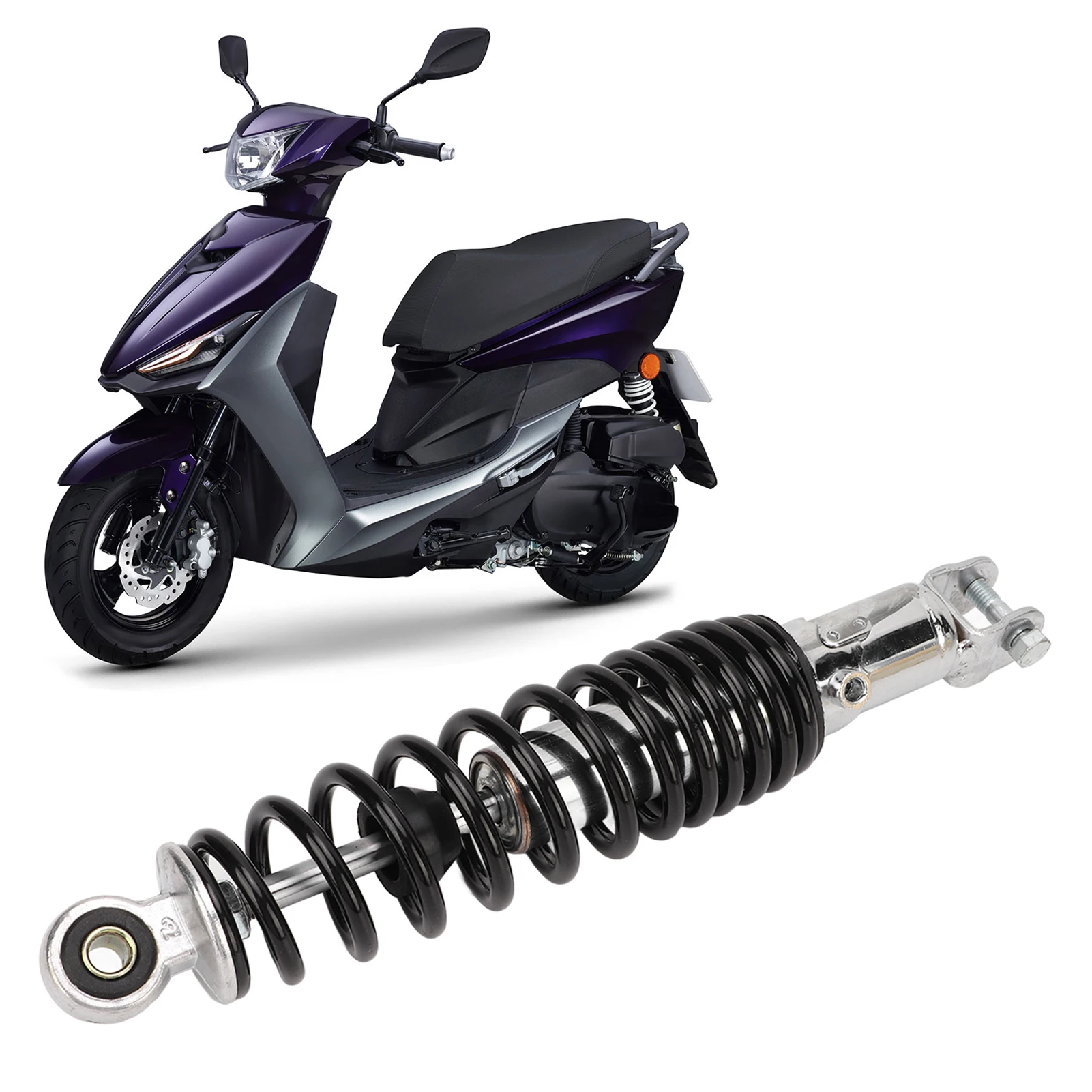 Motorcycle Rear Shock Absorber 300MM 3000LB Steel Alloy Waterproof ...