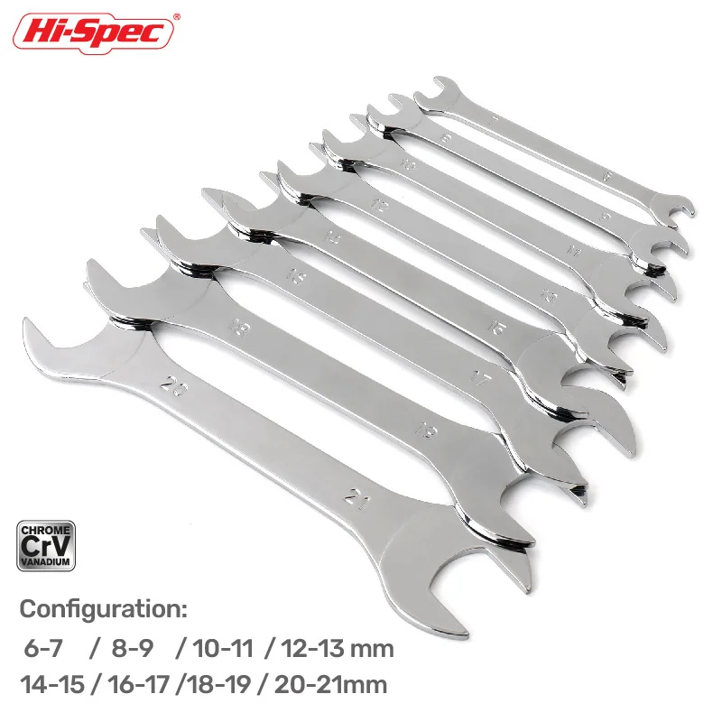 Hi-spec-Open-End-Wrench-Set-6-32mm-Universal-Open-Wrench-Opening-Single ...