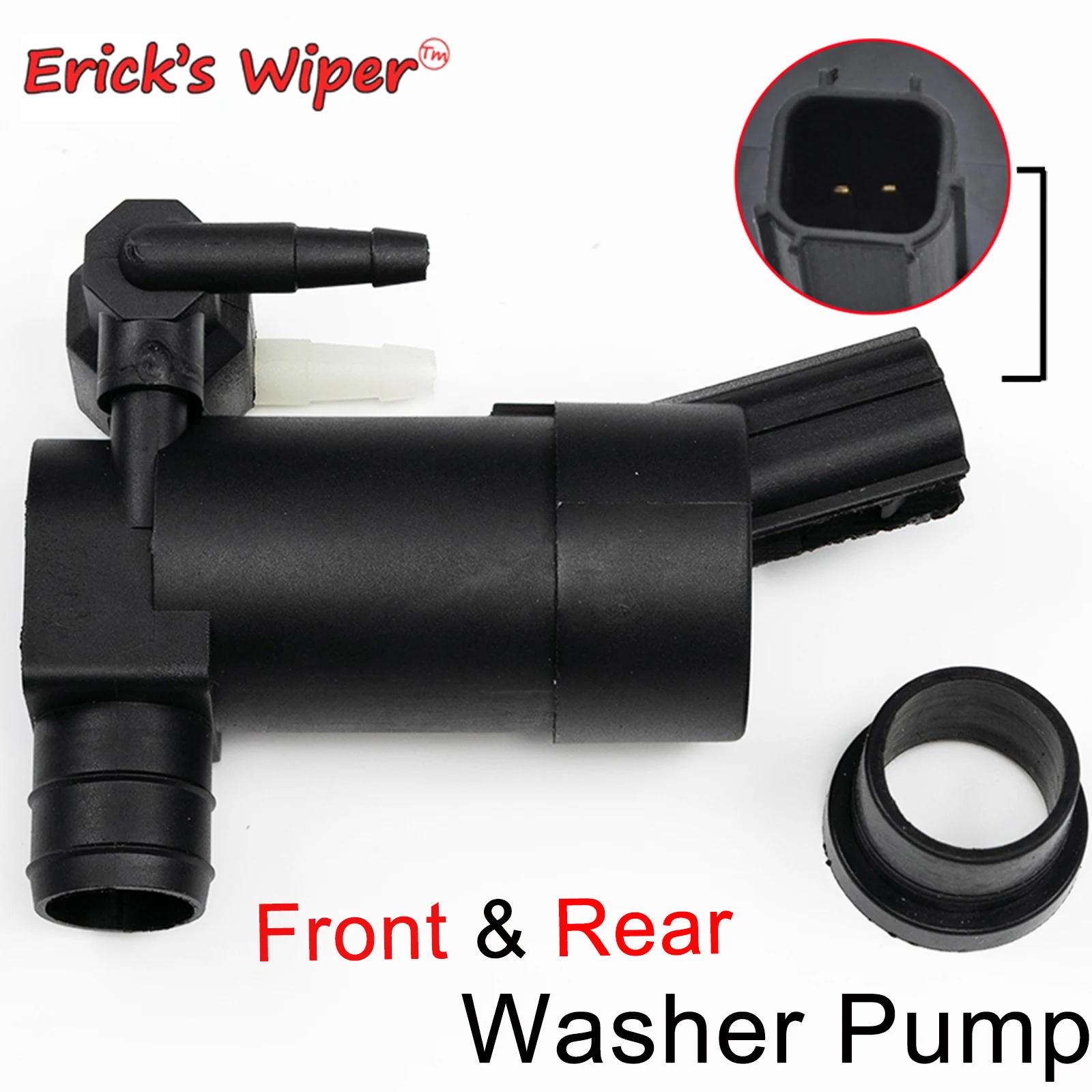 Ericks 와이퍼 전면 후면 윈드실드 와이퍼 와셔 펌프 모터 그로밋 포함 포드 포커스 2 해치백 에스테이트 2005