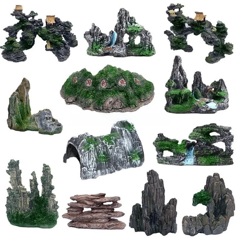 Psychological Sandbox Model Toy Display Piece Fake Mountain Fiing ...
