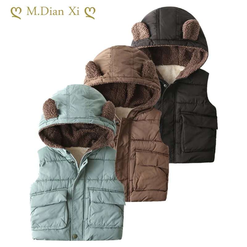 Cartoon-Kids-Winter-Vests-Hooded-Warm-Baby-Boy-Vest-Cotton-Padded ...
