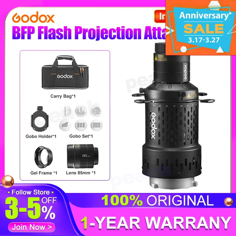 Godox-BFP-Flash-Projection-Attachment-360-Rotatable-Bowens-Mount-Craft ...