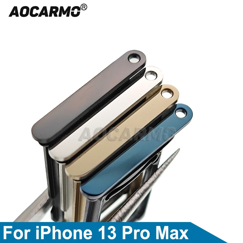 Aocarmo Single & Dual Sim Card For iPhone 13 PRO Max SIM Tray Slot ...