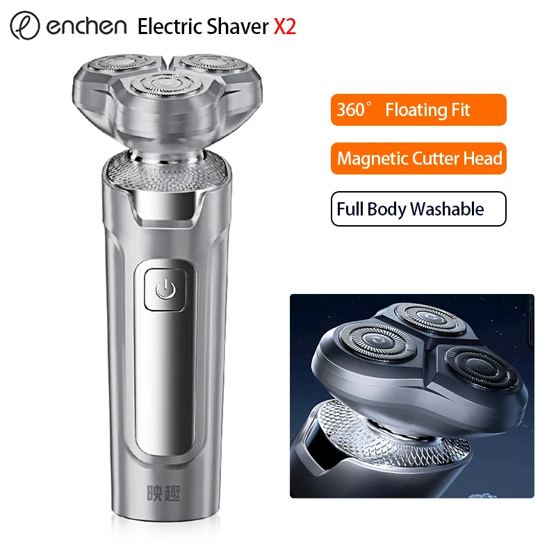 Enchen Electric Razor X2 Shaver For Men Triple Blade 360° Floating Fit ...