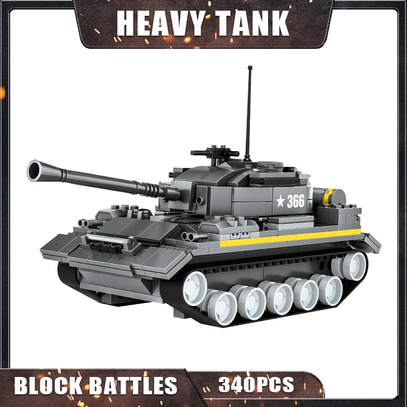 360Pcs Bricks Military Panzer Heavy Tank Building Blocks/Architectural ...