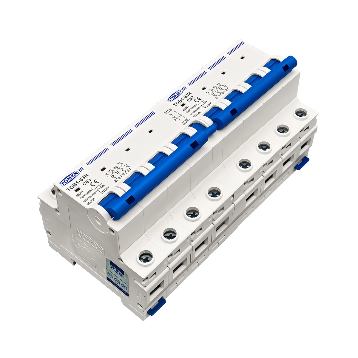 TOMZN + 4P MTS AC Dual power Manual transfer switch Circuit breaker MCB ...