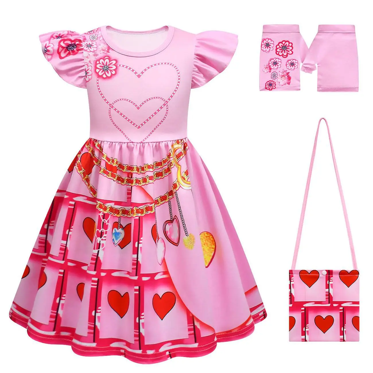 New-Descendants-4-Clothes-Baby-Girls-Flying-Sleeve-Dresses-with-Small ...