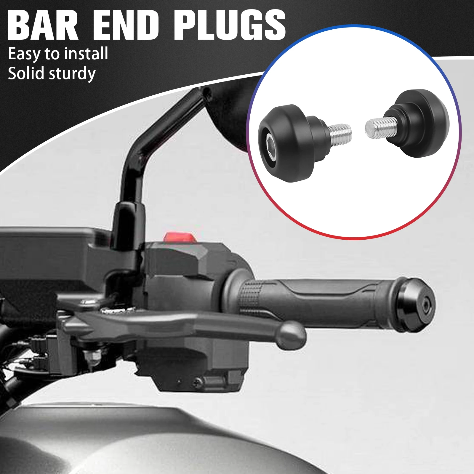 New Handlebars Grips Cap End Plugs Handlebar End Weight Slider For ...