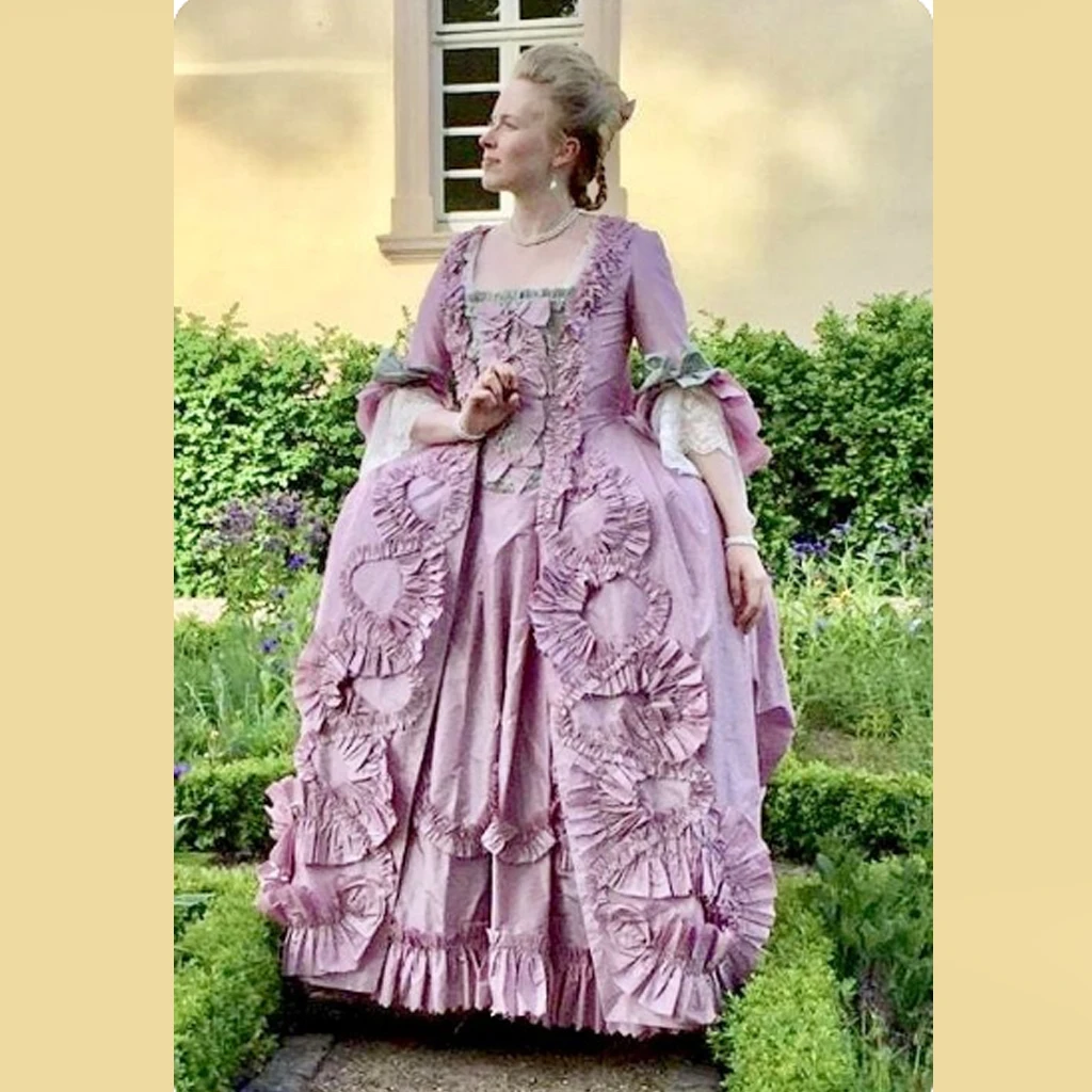 Historical 1770s Rococo Marie Antoinette Ball Gown Noble Princess Queen ...