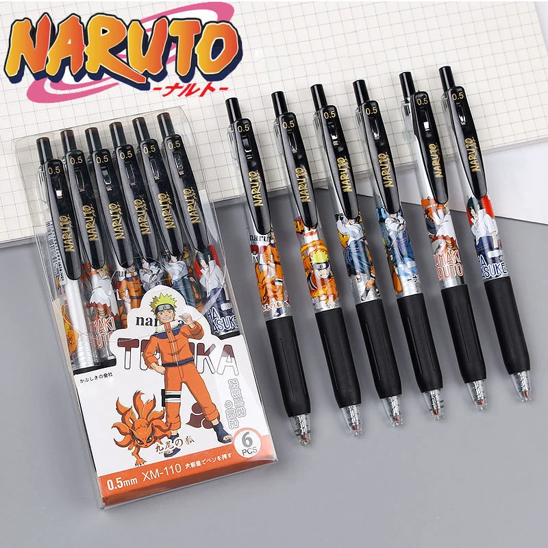 Naruto Sasuke Pen Anime Gel Pen Cartoon Ballpoint Pen for School Cute ...