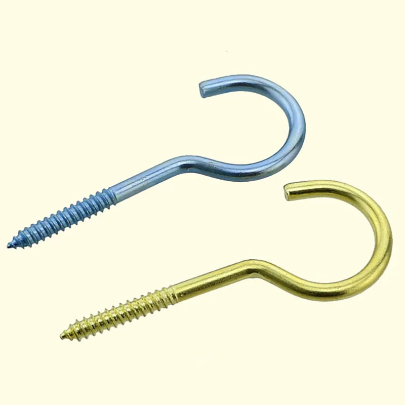 Screw-Hook-Brass-Zinc-Plated-Self-Tapping-Cup-Hook-Screws-16mm-105mm ...