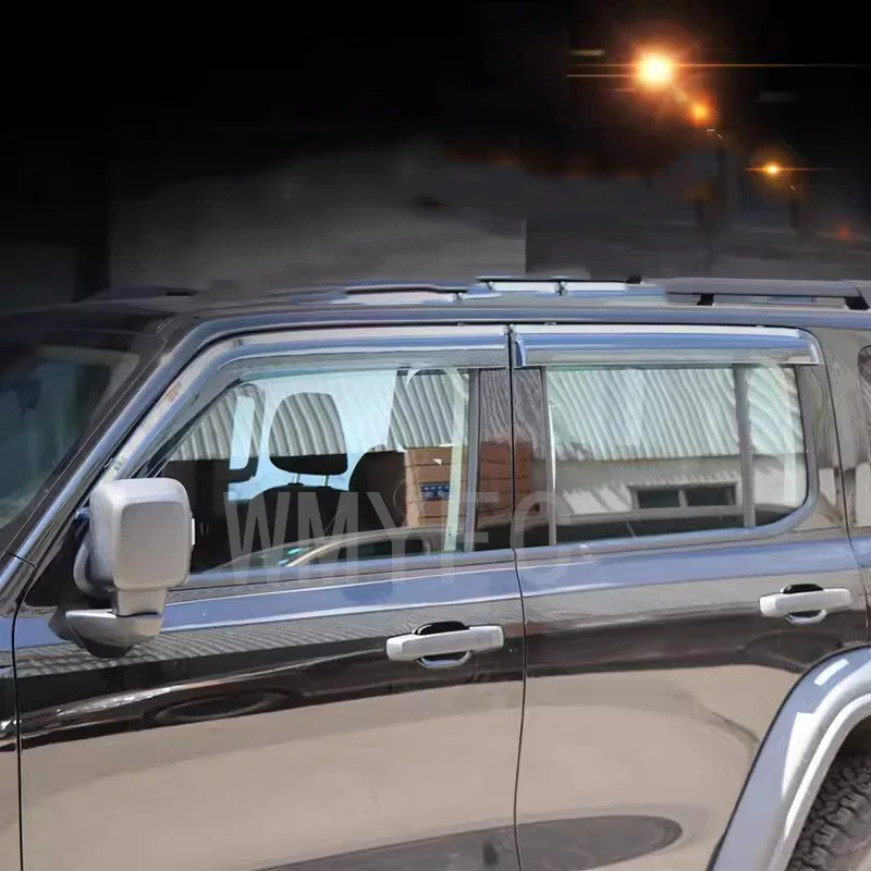 4/6PCS Front Car Window Wind Sun Rain Visor Deflectors Transparent ...