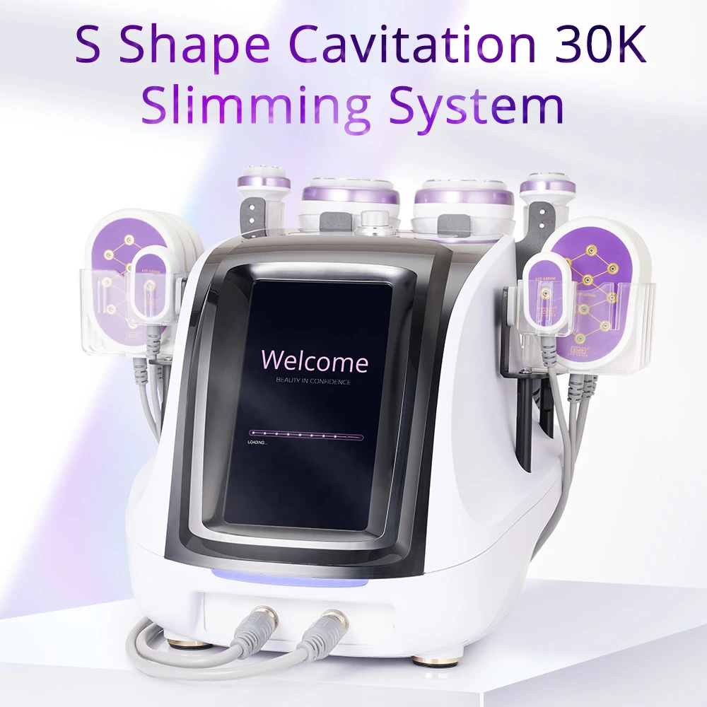 S-shape 30k Lipo Cavitation Machine For Weight Loss Face Lift Ems ...