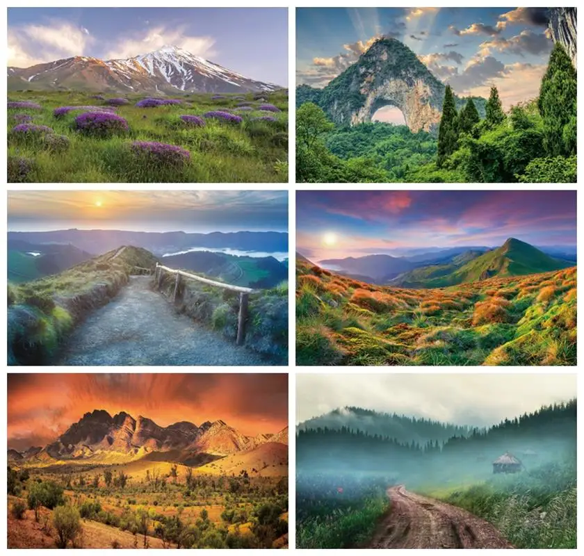 Laeacco-High-Mountain-Lake-Valley-Backdrop-National-Park-Green-Forest ...