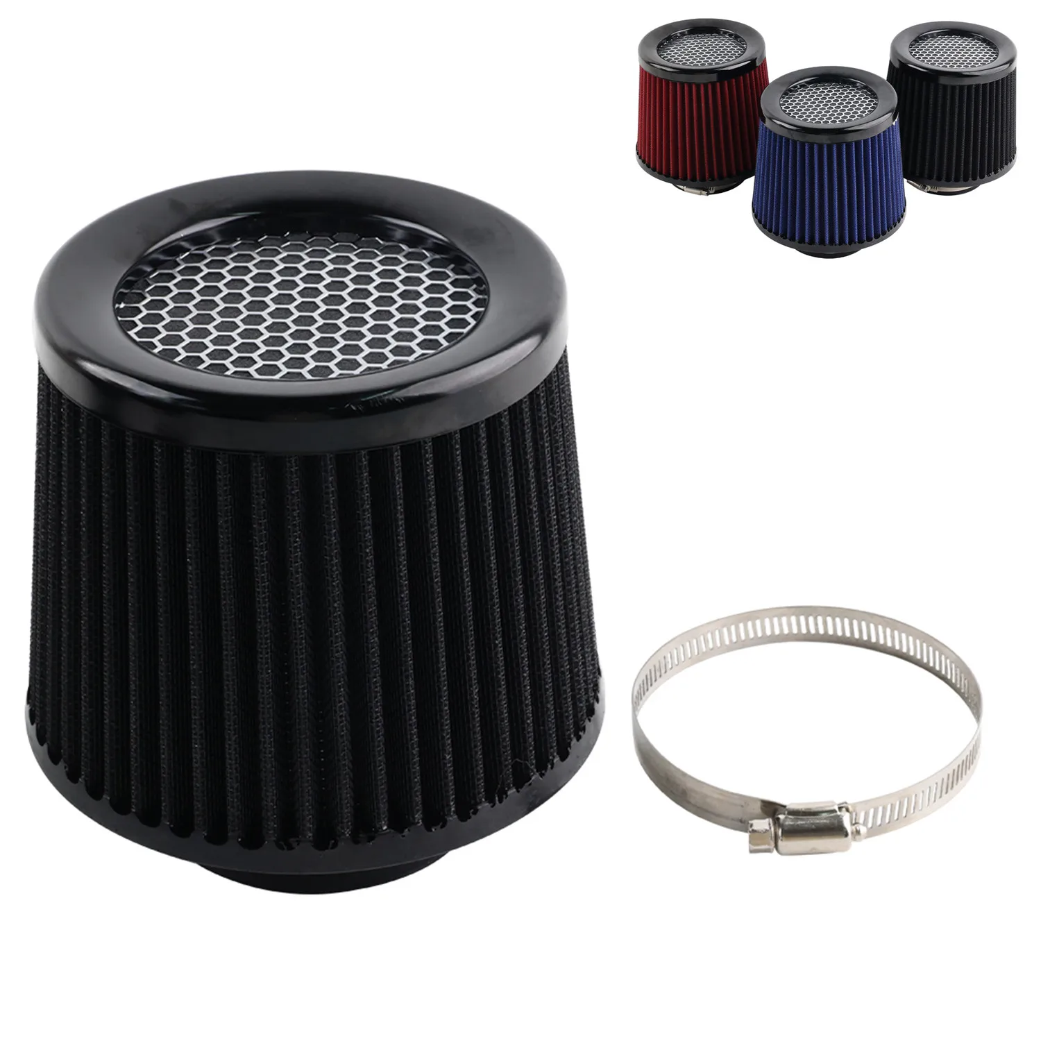 76MM-Car-High-Flow-Air-Filter-Cold-Air-Intake-Universal-Filters-3-for ...
