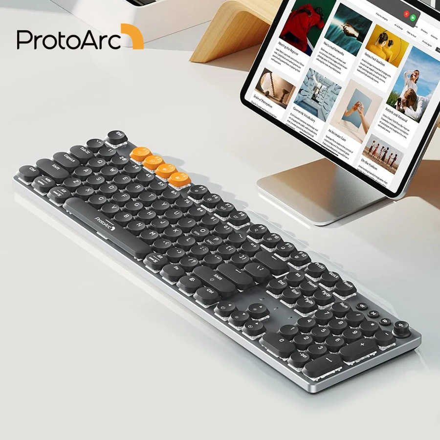 ProtoArc-K300-LED-Backlight-Wireless-Mechanical-Keyboards-Rechargeable ...