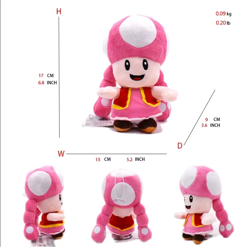 41Styles Mario Luigi Toad Toadette Doll Princess Peach Ice Fire Flower ...
