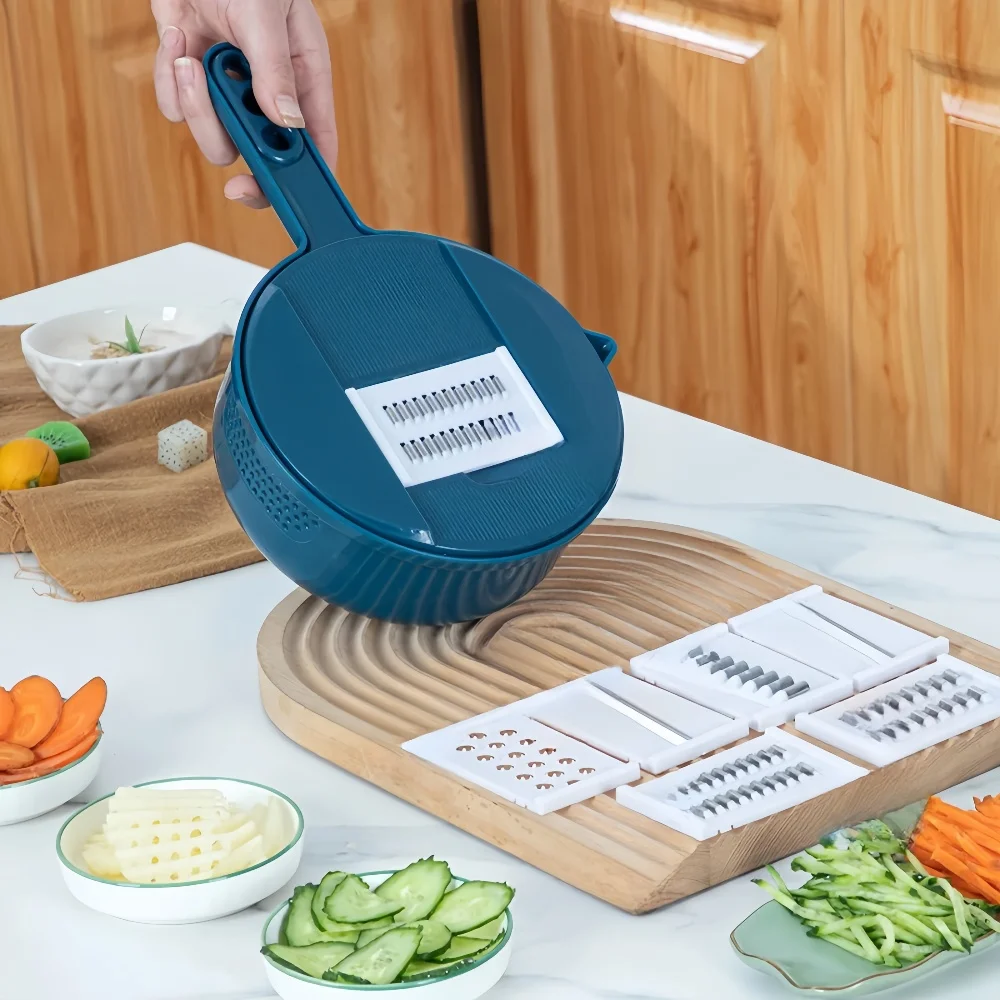 7-9-In-1-Kitchen-Multifunctional-Salad-Utensil-Vegetable-Chopper-Carrot ...