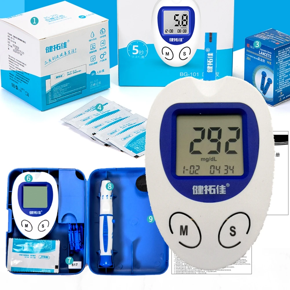 Glucometer-kan-Tester-l-er-Glucowise-Test-eritleri-seti-diyabet-kan ...