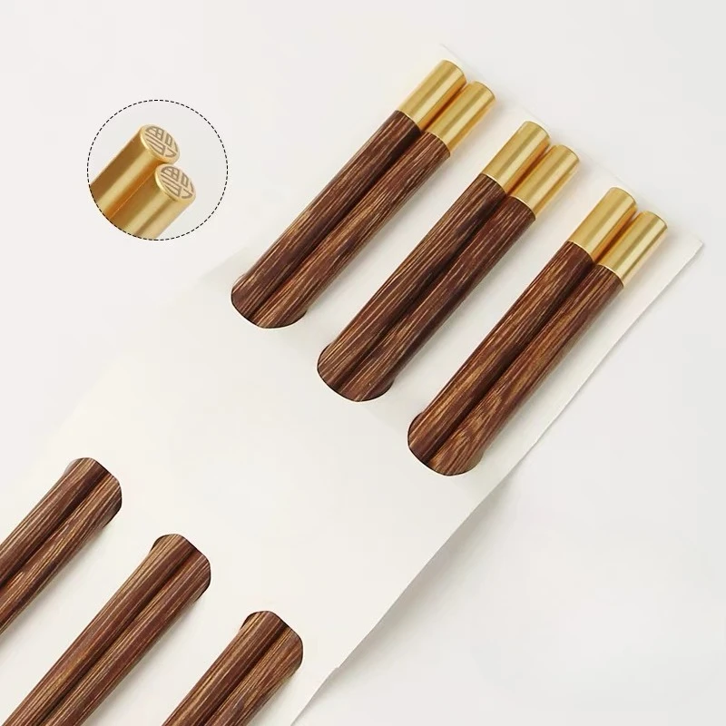 Children's Chopsticks Home Use Solid Wood Short Chopsticks Student ...