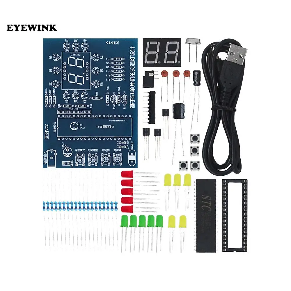 MHT5-Traffic-light-kit-Electronic-DIY-Kit-Electromechanical-Skills ...