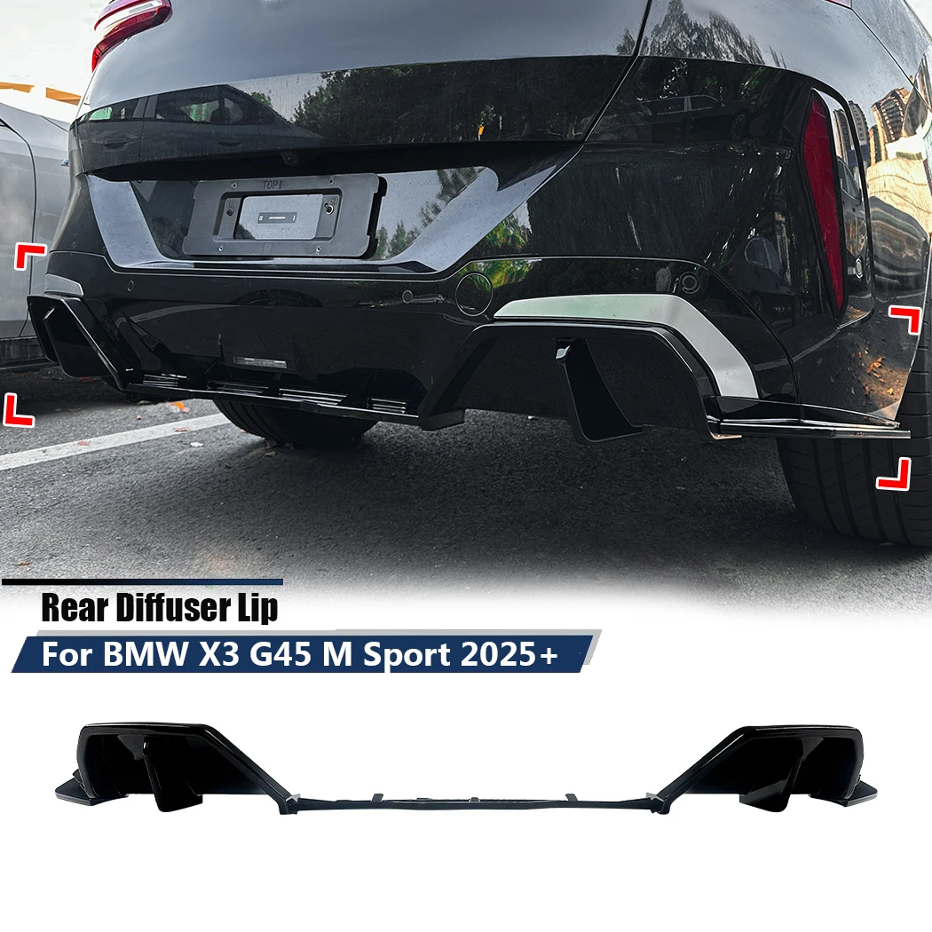 For BMW X3 G45 M Sport 2025+ Car Rear Diffuser Lip Spoiler Lower Canard ...