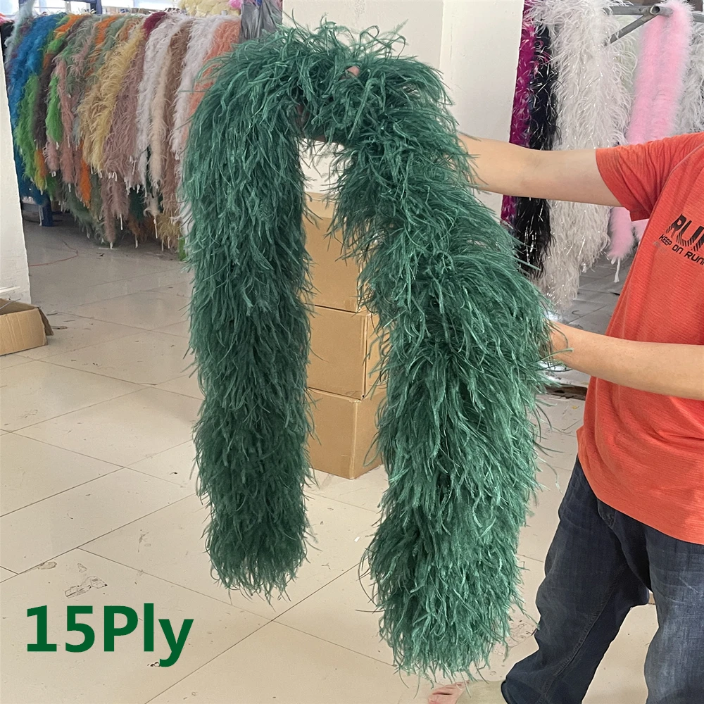 10-15-Layers-Natural-Ostrich-Feather-Boa-Shawl-High-Quality-Ostrich ...
