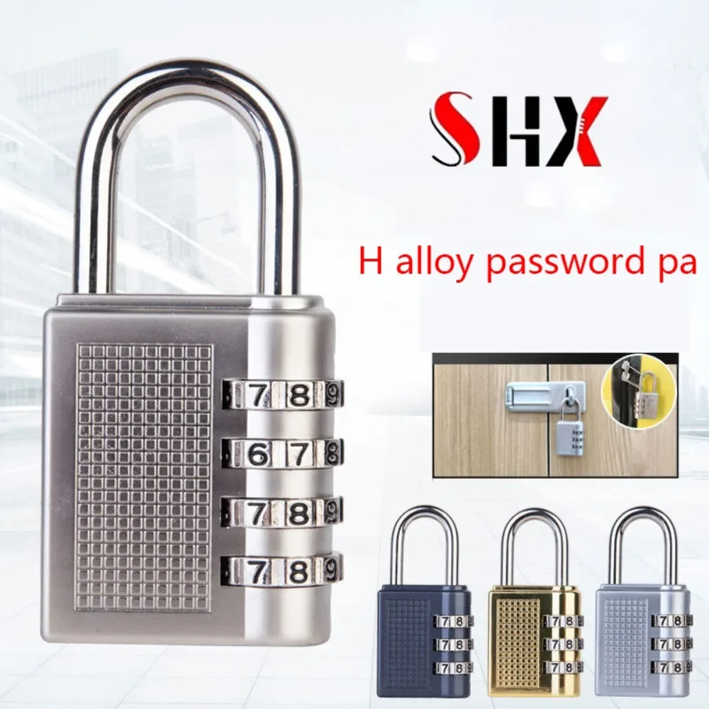 4-Digit-Number-Combination-Padlock-Long-Shackle-Padlock-Outdoor ...