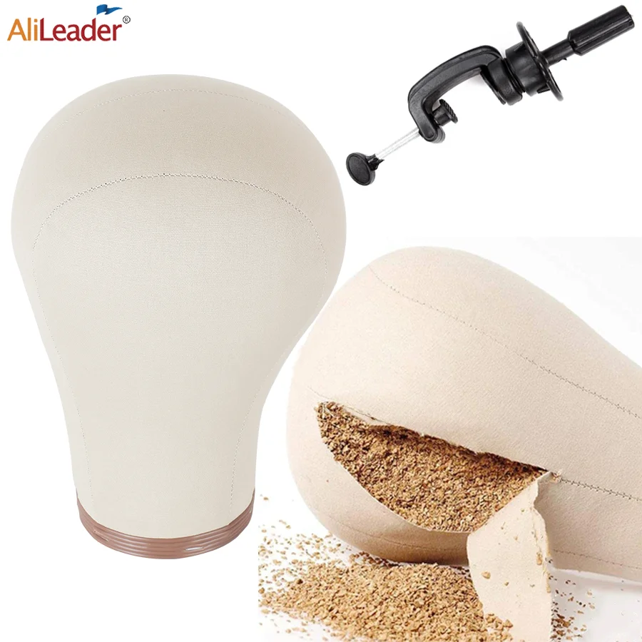 Alileader-21-24-Inches-Cork-Canvas-Head-For-Making-Human-Hair-Wigs-High ...