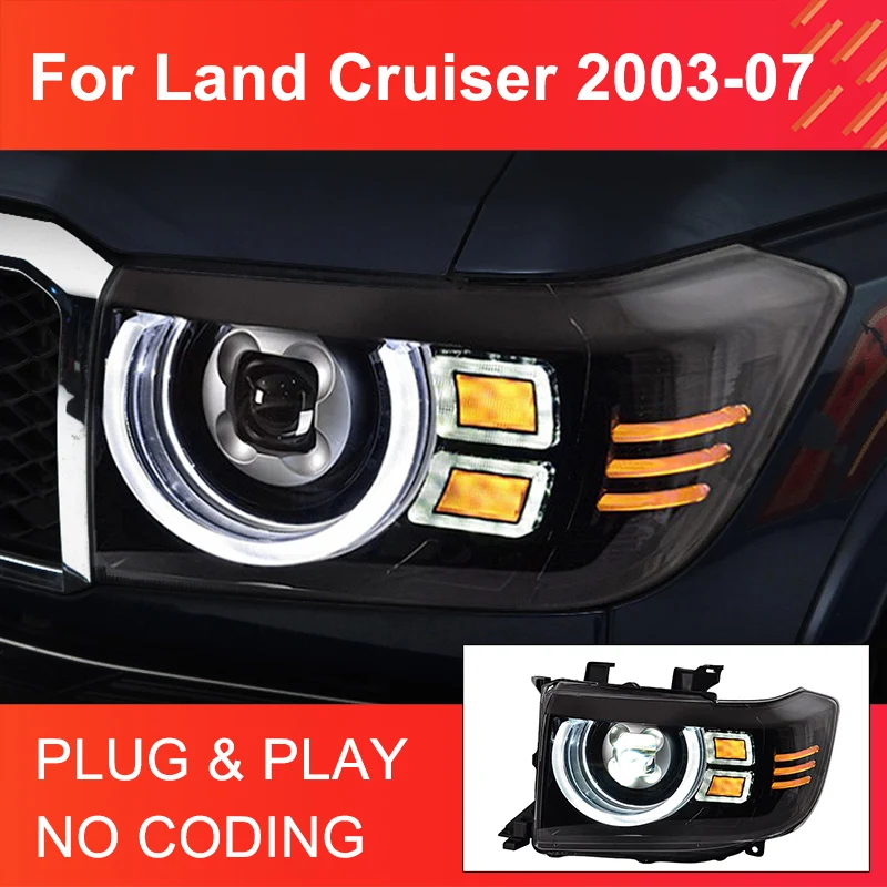 Full-LED-Headlights-for-Toyota-Land-Cruiser-2003-2007-LC70-LC71-LC76 ...