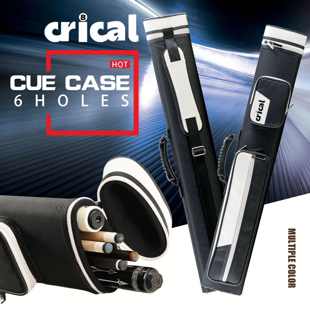 CRICAL-Hard-Cue-Case-Bag-Billiard-Stick-Carrying-Case-6-Holes-2x4-Pool ...