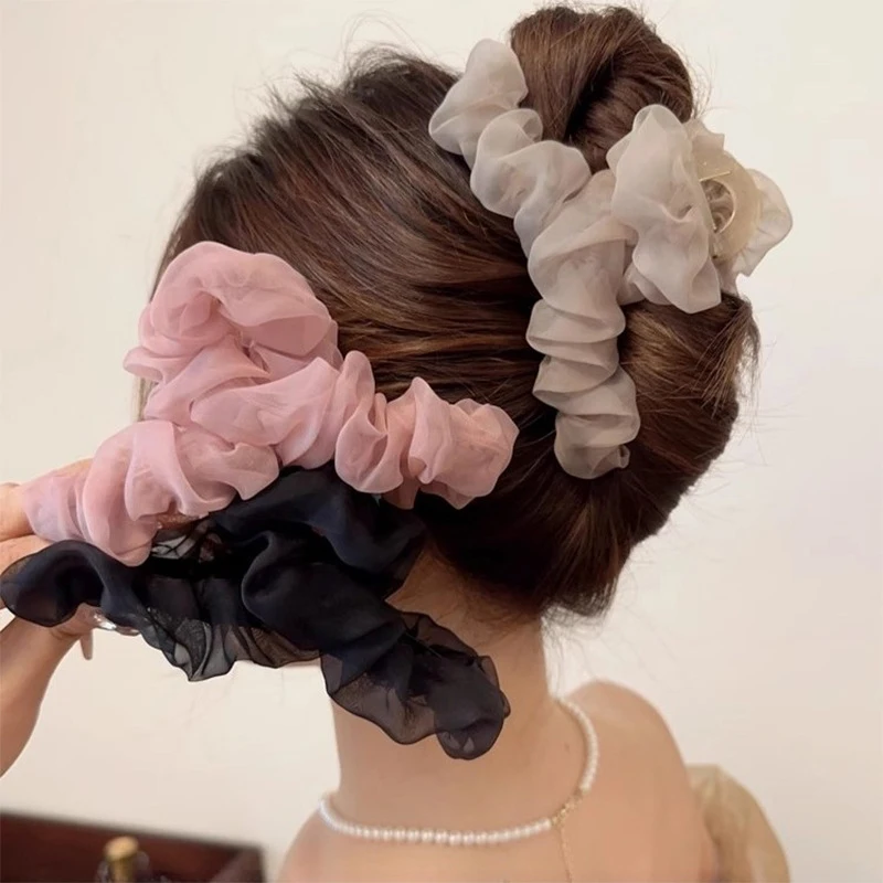 Super-Fairy-Pleated-Gauze-Claw-Clip-Sweet-Princess-Headdress ...