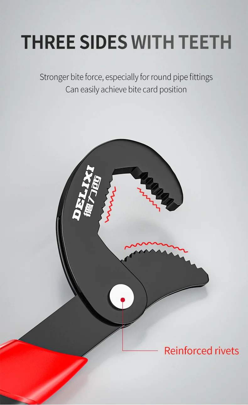 DELIXI llave de tubo Universal para fontanero, juego de llaves de extremo abierto de acero de ...