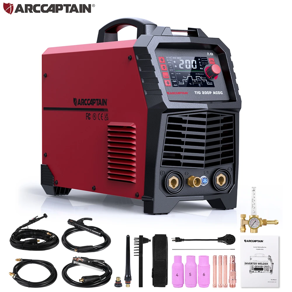 ARCCAPTAIN-TIG-Welding-Machine-AC-DC-200Amp-With-Pulse-Aluminum-Square ...