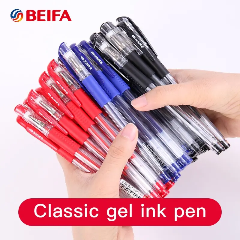 BEIFA-12pcs-Classic-Signing-Gel-Ink-Pen-Durable-Ballpoint-Pen-Bullet ...