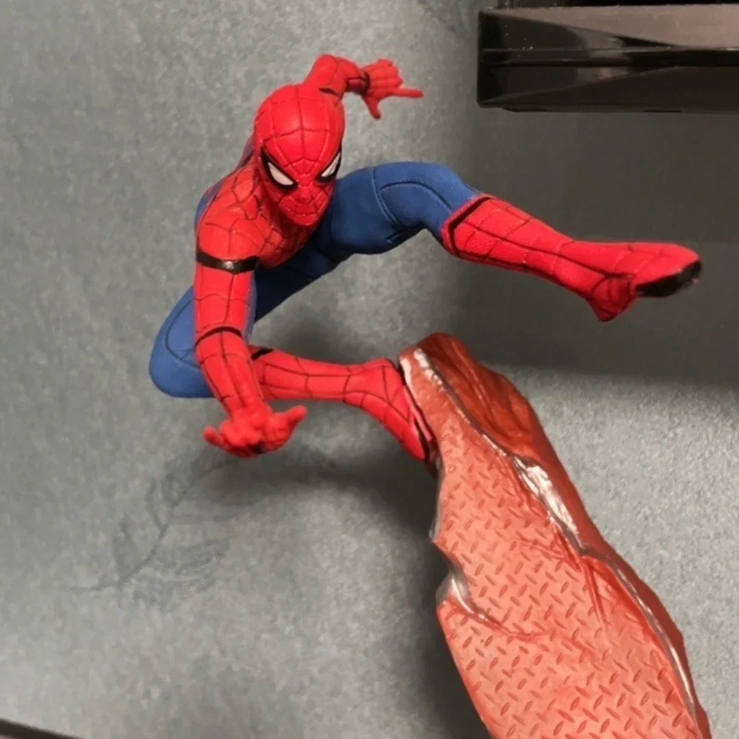 Marvel-1-10-Flying-Stance-Scene-Spider-Man-Figurine-Spider-Man-Vs-Steel ...